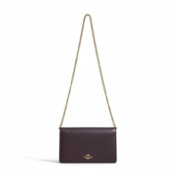 Coach | Bags | Coach Plum Crossbody Bag With Chain Strap | Poshmark